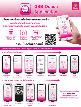 GSB Queue Application บริการจองคิวออนไลน์จากธนาคารออมสิน – Government Savings Bank